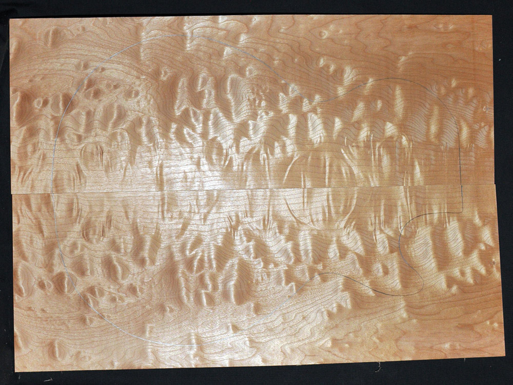 QM664 - Quilted Maple Set - 1/2 x 15 x 21" $115