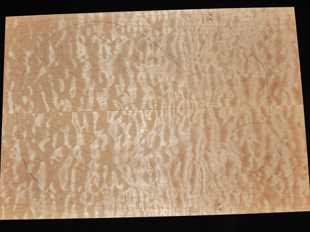 QM687 - Quilted Maple Set - 3/8 x 14 3/4 x 21" $145